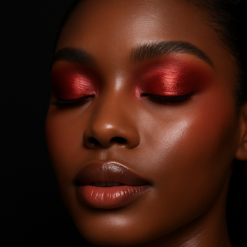 Rhythm – Metallic Deep Red Eyeshadow Loose Pigment | Her Mannerisms